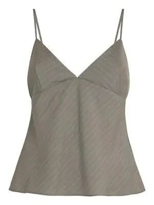 ST. AGNI Pinstripe Cami Top - Green