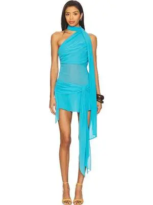 GUIZIO X Cyrielle Mini Dress - Sea Blue