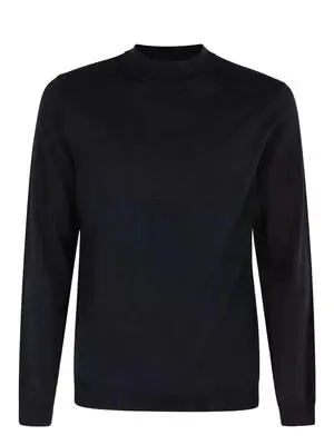 ROBERTO COLLINA Round-neck Wool Sweater - Black