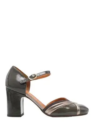 Chie Mihara 80mm Ankle-strap Block-heel Pumps - Grey