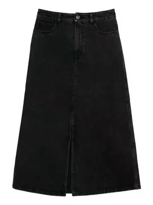 A.P.C. Split-Front Denim Midi Skirt