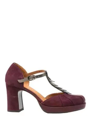 Chie Mihara 80mm T-bar Heeled Pumps - Purple
