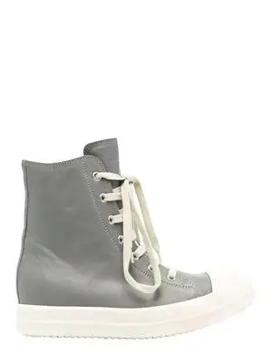 Rick Owens Hollywood Leather High-top Sneakers - Grey