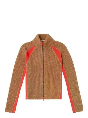 DIESEL® Louise Zip-front Cardigan - Brown