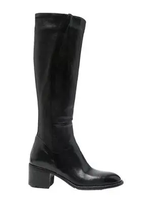 LEMARGO 60mm Leather Zip Boots - Black