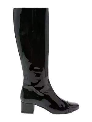 CAREL 50mm Leather Square-toe Boots - Black