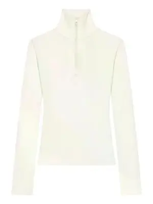 COURREGES Half-zip Long-sleeve Jumper - White