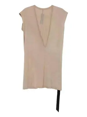 Rick Owens Dylan Plunge-neck Sleeveless T-shirt - Neutrals