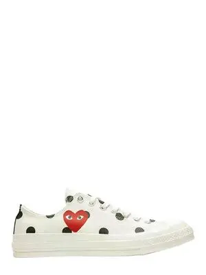 COMME DES GARÇONS PLAY X CONVERSE Polka-dot Sneakers - White