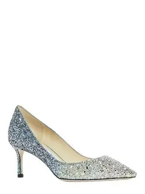 JIMMY CHOO 60mm Romy Glitter Pumps - Silver