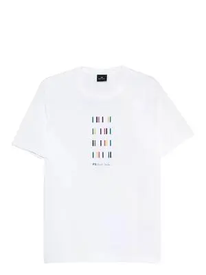 Paul Smith Multi-stripe Cotton T-shirt - White
