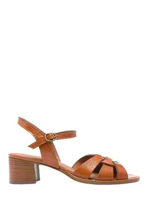 KING TARTUFOLI 50mm Leather Ankle-strap Sandals - Neutrals
