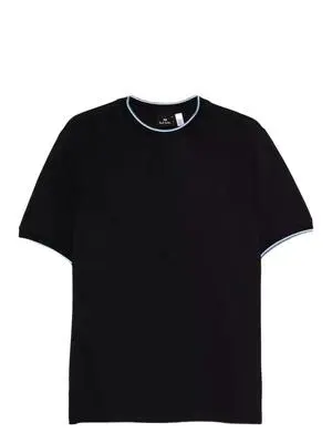 Paul Smith Contrast-trim Cotton T-shirt - Blue
