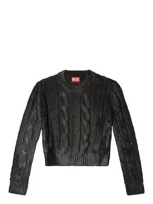 DIESEL Cable-knit Sweater - Black