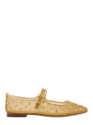 Sam Edelman Crystal-embellished Mesh Ballet Flats - Neutrals