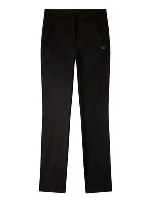 DIESEL® Straight Trousers With Side Pockets - Black