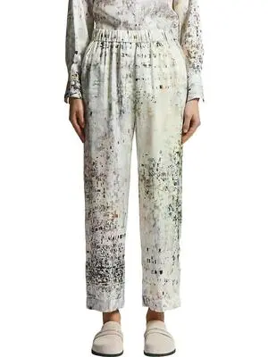 Peserico Abstract-print Trousers - White