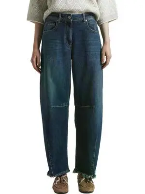 Peserico Paneled Denim Jeans - Blue