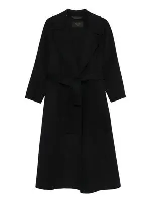 PALTO' Paola Belted Wool Coat - Black