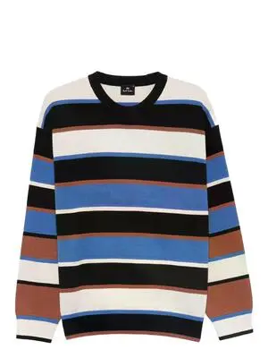 Paul Smith Striped Cotton Sweater - Black