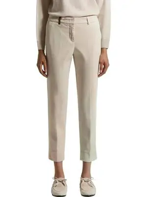 Peserico Cropped Trousers - Neutrals