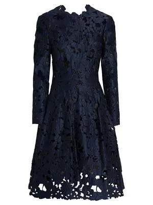 Oscar De La Renta Guipure Lace Dress - Navy