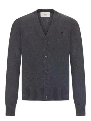 Ami De Coeur Cashmere Cardigan - Grey