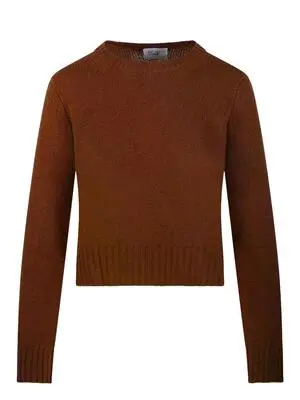 BEYOU Round-neck Ribbed Jumper - Brown