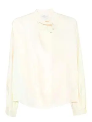 FORTE_FORTE High-neck Blouse - Neutrals
