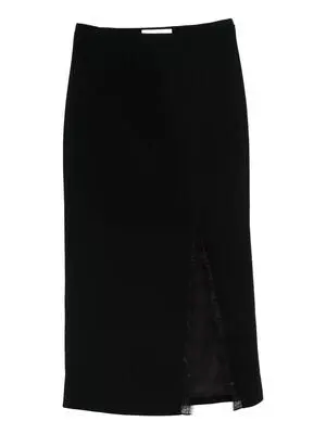 ROLAND MOURET Pencil Skirt With Lace Inset