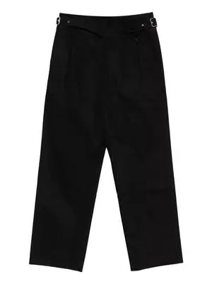 Gimaguas Belted Pleated Trousers - Black