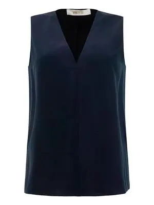 F.IT Sleeveless V-neck Top - Blue
