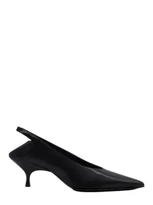 GIABORGHINI 50mm Slingback Pointed-toe Heeled Pumps - Black
