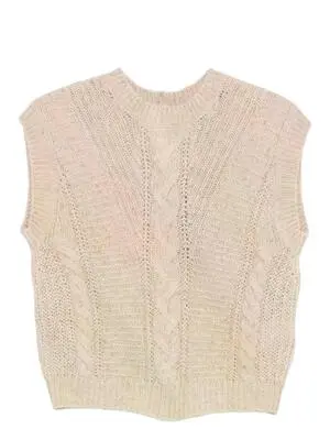 Max Mara Cable-knit Sleeveless Vest - Neutrals