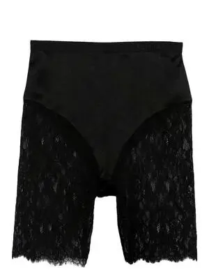 Alexander McQueen Lace-panelled Shorts - Black