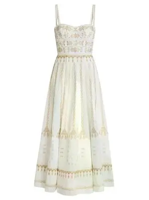 EMPORIO SIRENUSE Elida Embroidered Sundress - White
