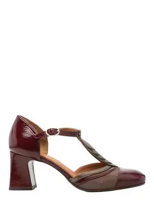 Chie Mihara 70mm T-bar Block-heel Pumps - Red