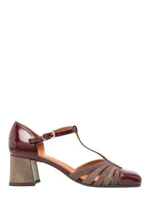 Chie Mihara 60mm T-bar Block-heel Pumps - Red