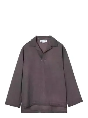 Sunnei Wool Polo Shirt Brown