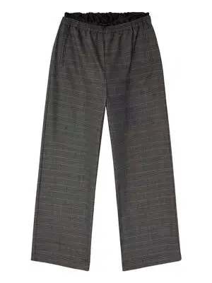 DIESEL® Checked Straight Trousers - Black