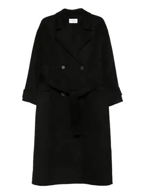 THE DYNAMIS STUDIO Belted Double-breasted Coat - Black