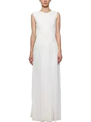ATU BODY COUTURE Pleated Maxi Dress - White