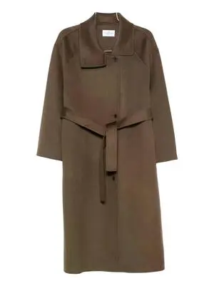THE DYNAMIS STUDIO Belted Single-breasted Coat - Brown