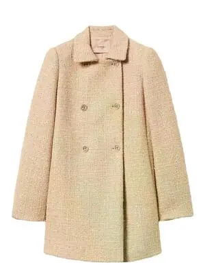 TWINSET Sequin-embellished Bouclé Coat - Neutrals