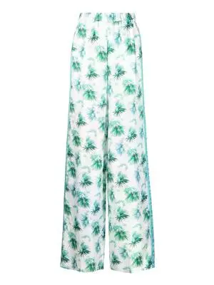 Max Mara Graphic-print Trousers - Blue