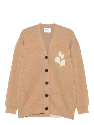 MARANT ETOILE Logo Cardigan - Brown