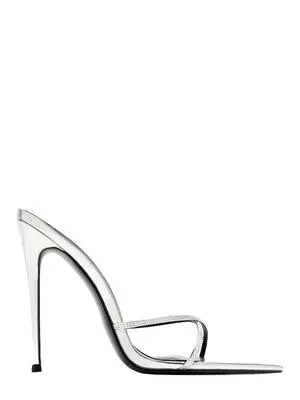 Femme La 120mm Donatella Metallic Stiletto Sandals - Silver