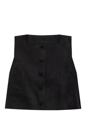 Posse Rio Linen Vest - Black
