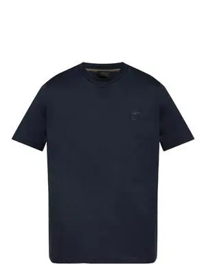 Brioni Logo-embroidered T-shirt - Blue