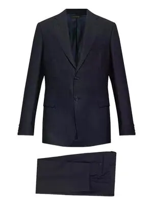 Brioni Single-breasted Wool Suit - Blue